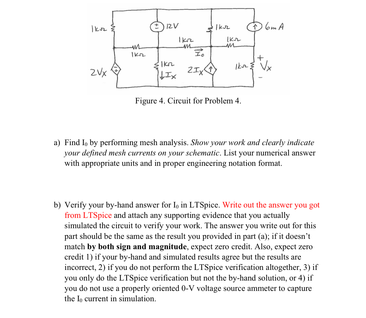 Solved i know I0=-0.00288A, ﻿can you use the mesh count | Chegg.com