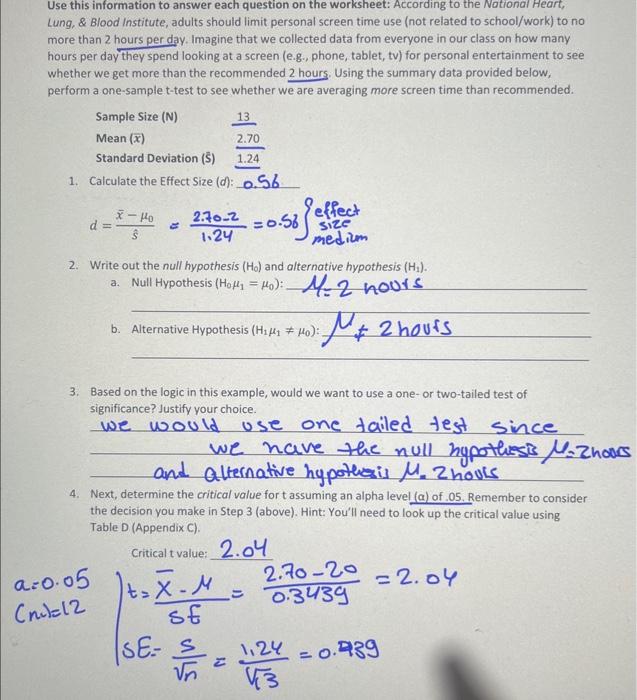 5. Using the critical value found for Step 4 , shade | Chegg.com