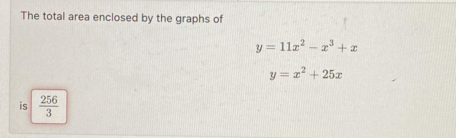 Solved The total area enclosed by the graphs | Chegg.com