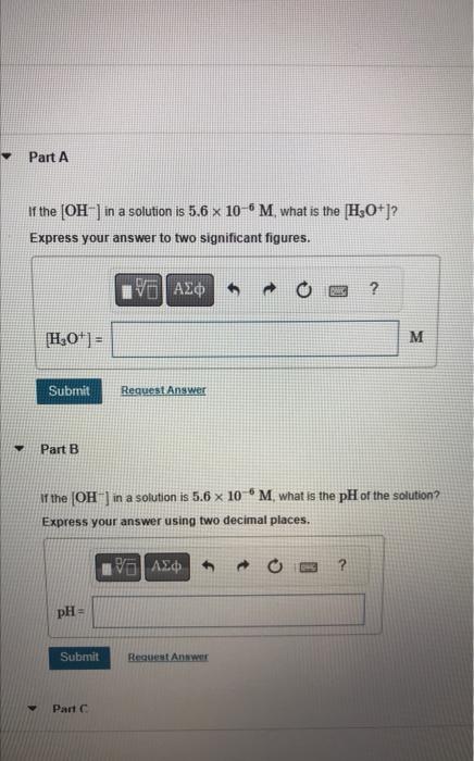 Solved Part 11Part CComplete the following table:If the | Chegg.com