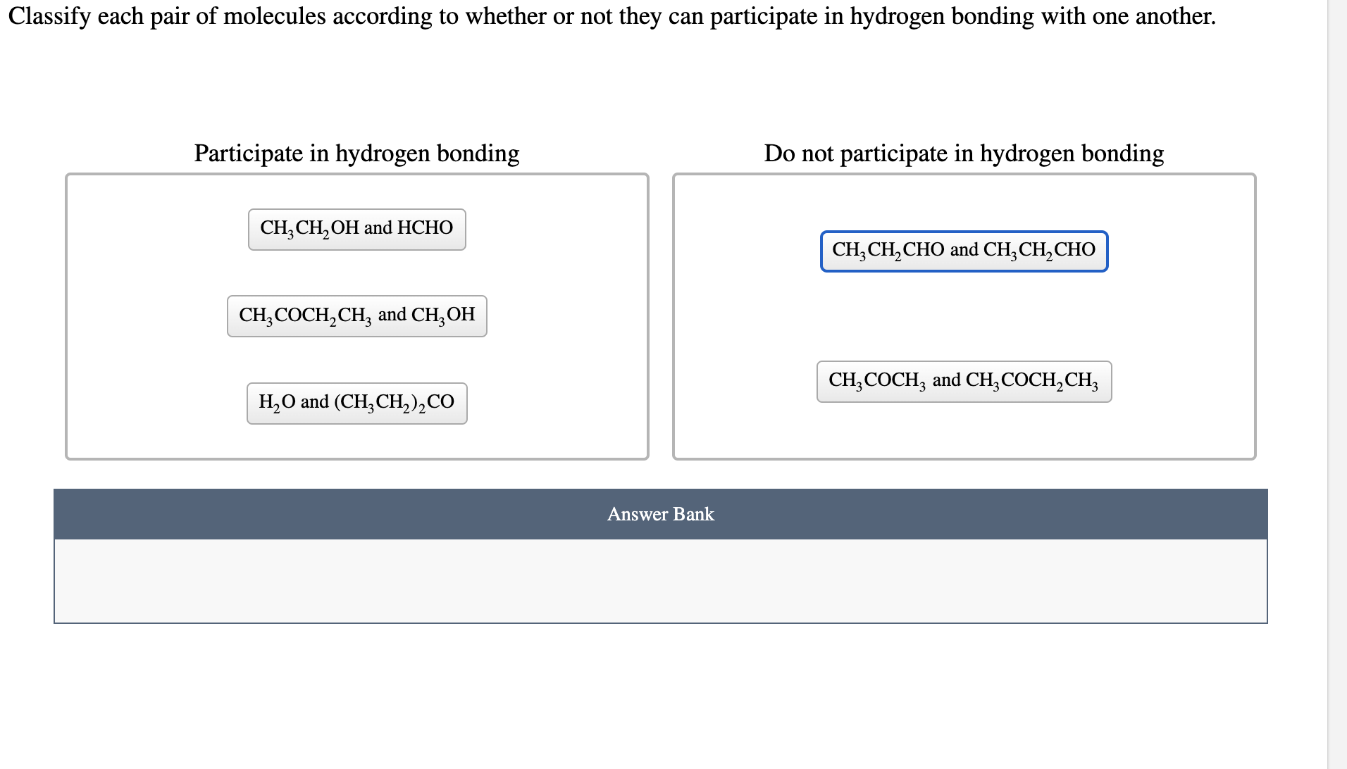 Solved Classify each pair of ﻿molecules according to | Chegg.com
