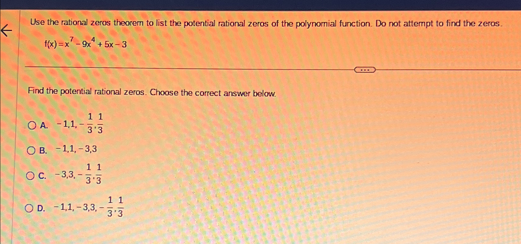 Solved Use The Rational Zeros Theorem To List The Potential
