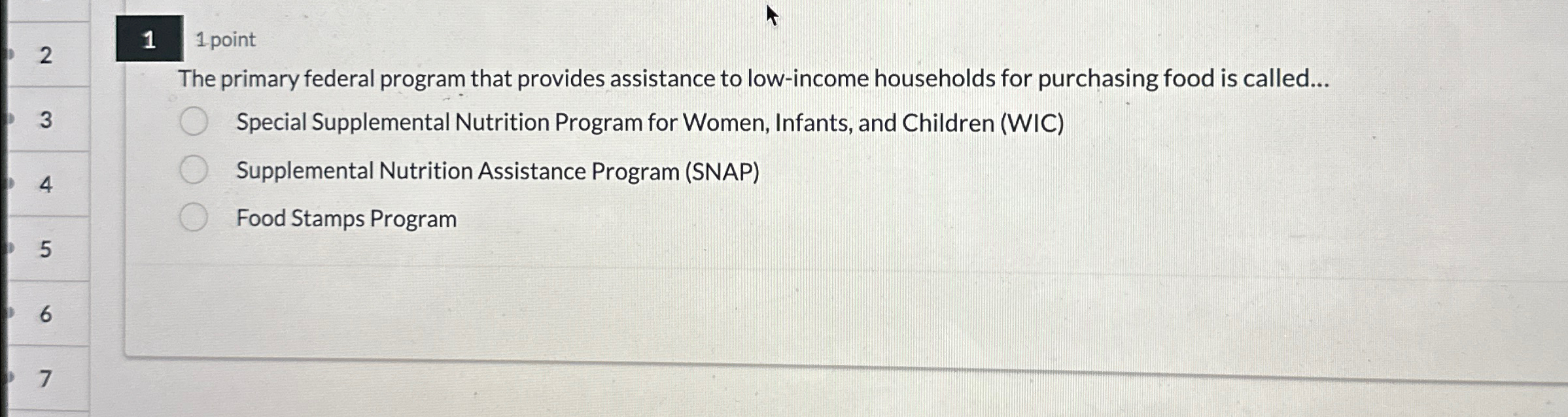Solved 11 pointThe primary federal program that provides | Chegg.com Solved 11 pointThe primary federal program that provides | Chegg.com