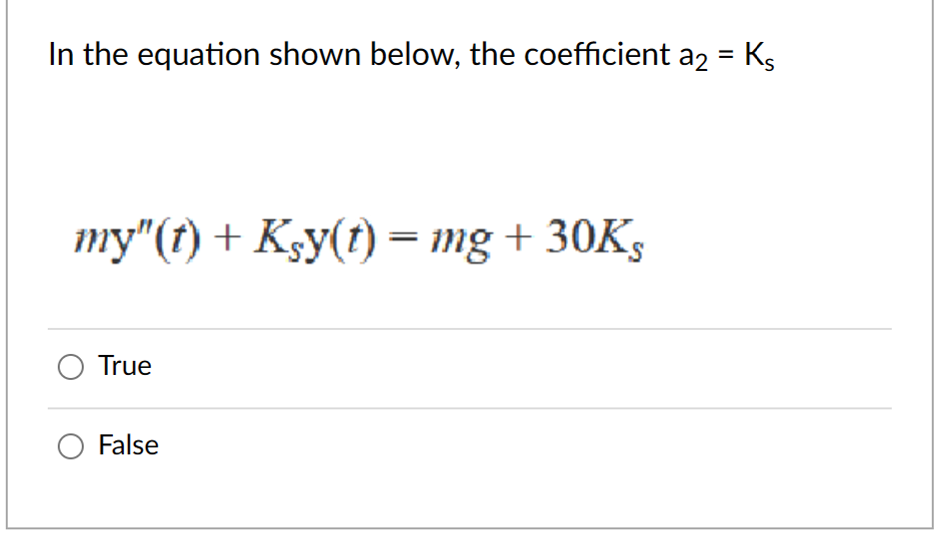 Solved In the equation shown below, the coefficient | Chegg.com