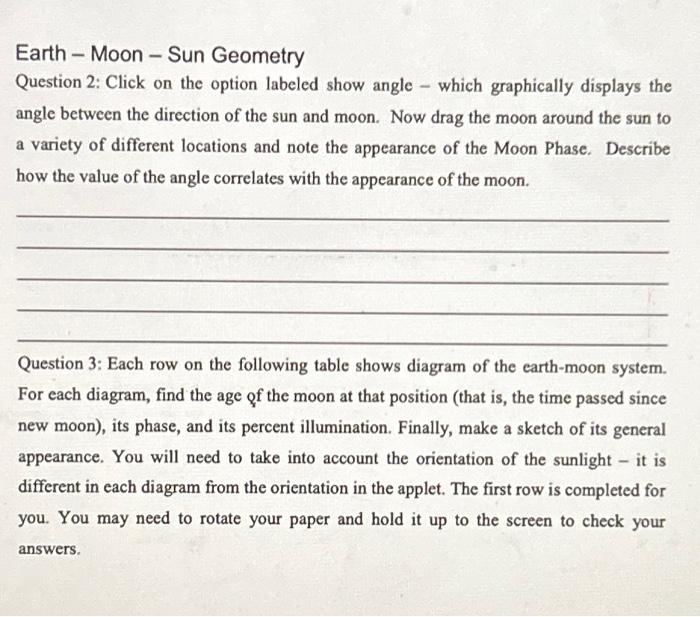 NAAP - Lunar Phase Simulator 7/11Rising, Setting, and | Chegg.com