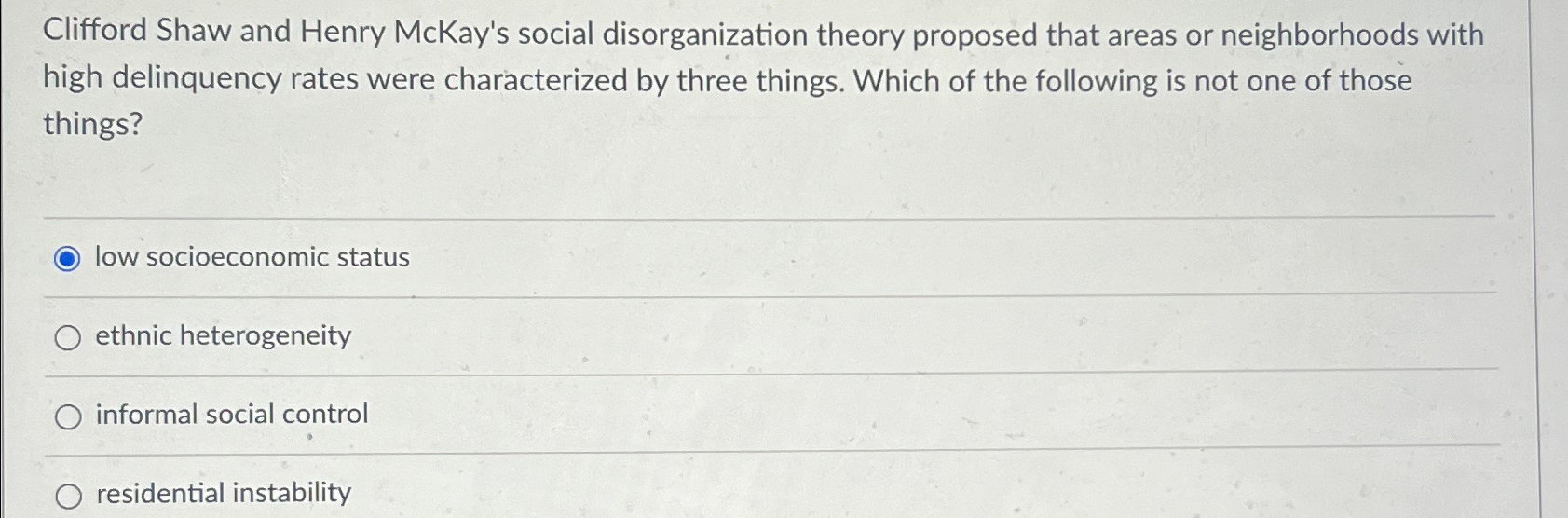 Solved Clifford Shaw and Henry McKay's social | Chegg.com