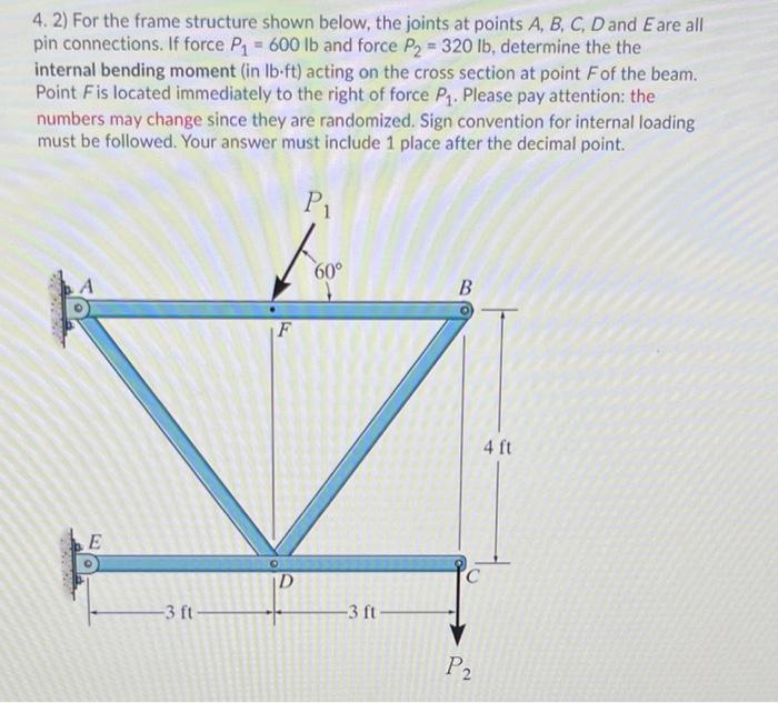 Solved determine the internal bending moment acting on the | Chegg.com