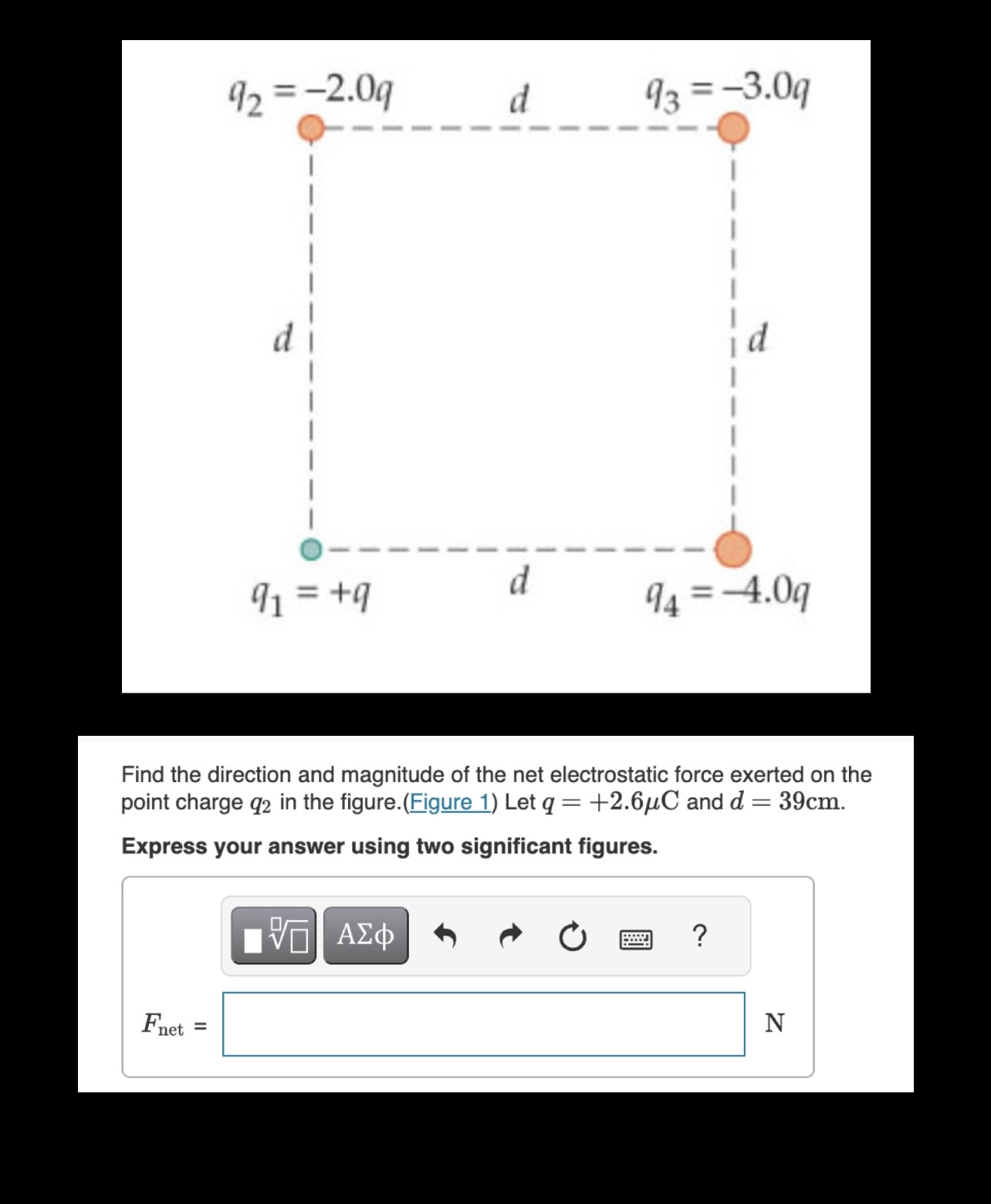 Solved Find the direction and magnitude of the net | Chegg.com