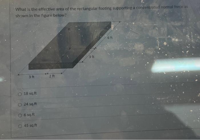 Solved What is the effective area of the rectangular footing | Chegg.com