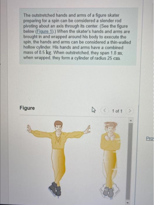Solved The outstretched hands and arms of a figure skater | Chegg.com