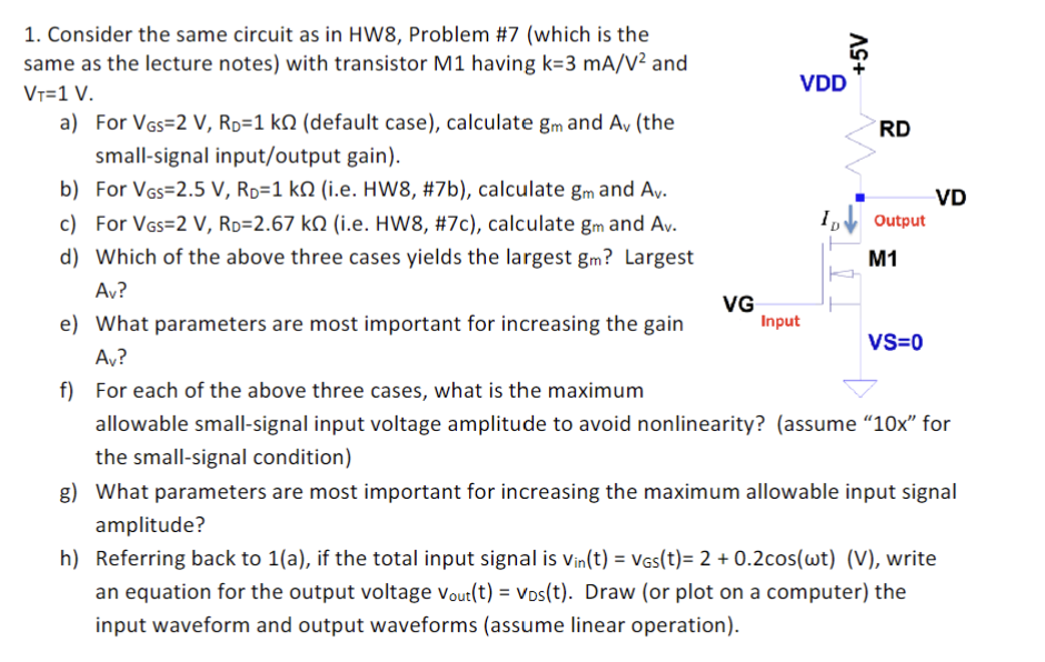 Solved Consider the same circuit as in HW8, ﻿Problem | Chegg.com
