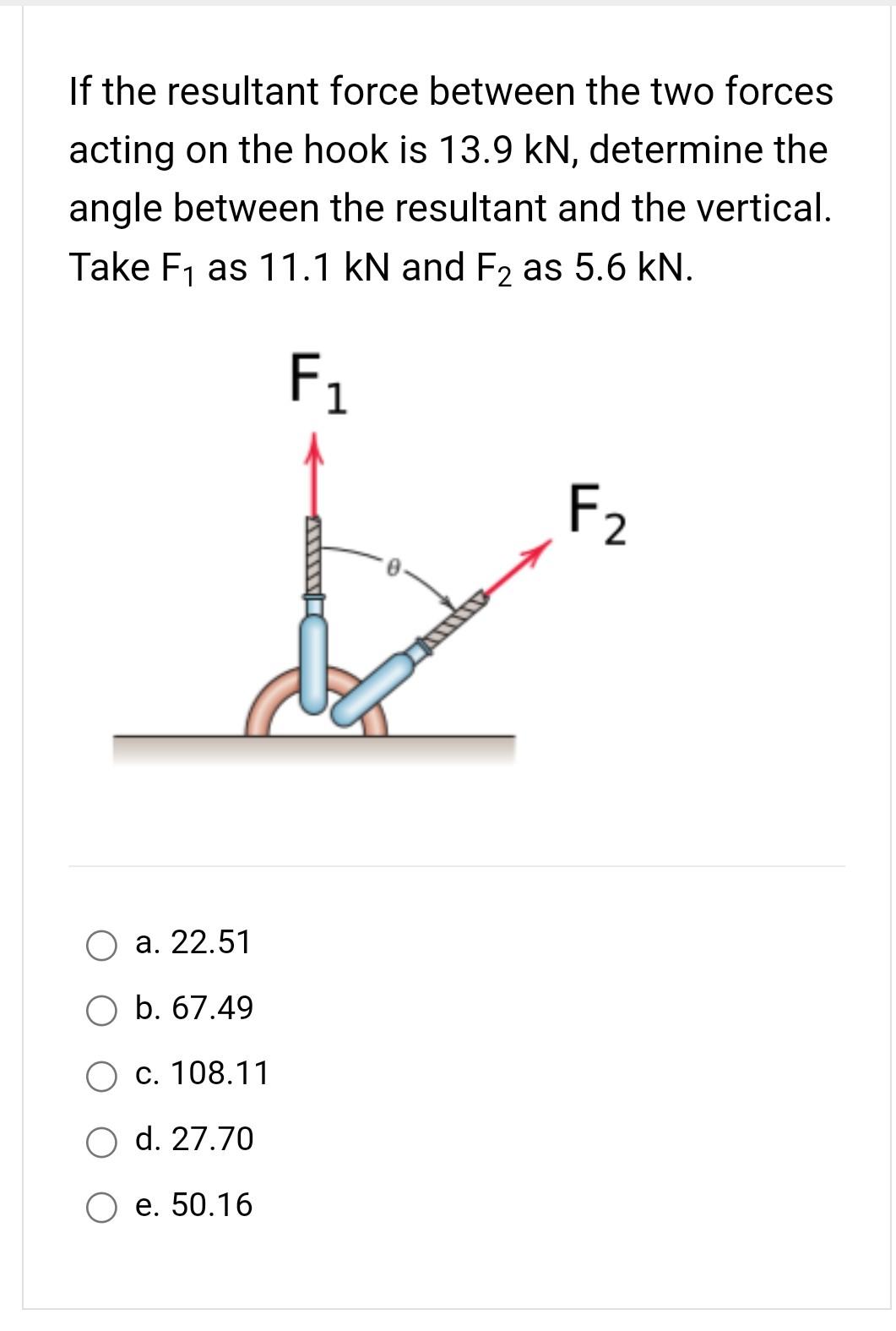 Solved If the resultant force between the two forces acting | Chegg.com