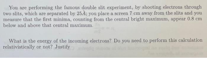 [Solved]: You are performing the famous double slit experim
