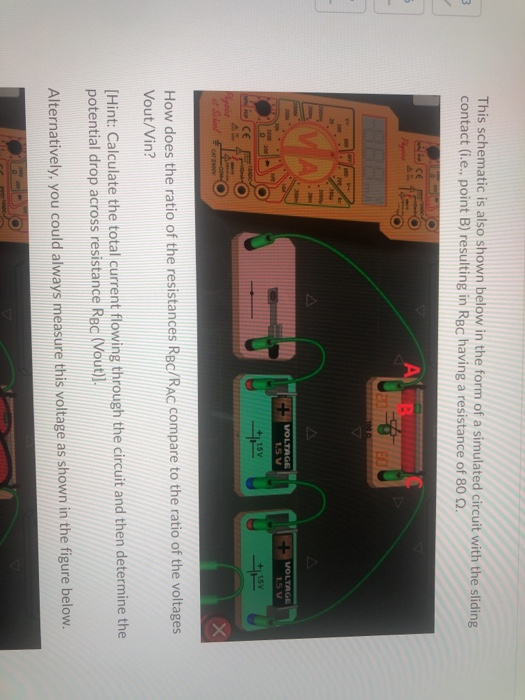 Solved Consider the circuit where point B is a sliding | Chegg.com