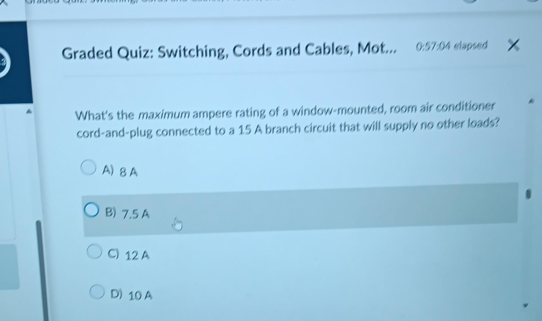 Graded Quiz: Switching, Cords and Cables, Mot... | Chegg.com