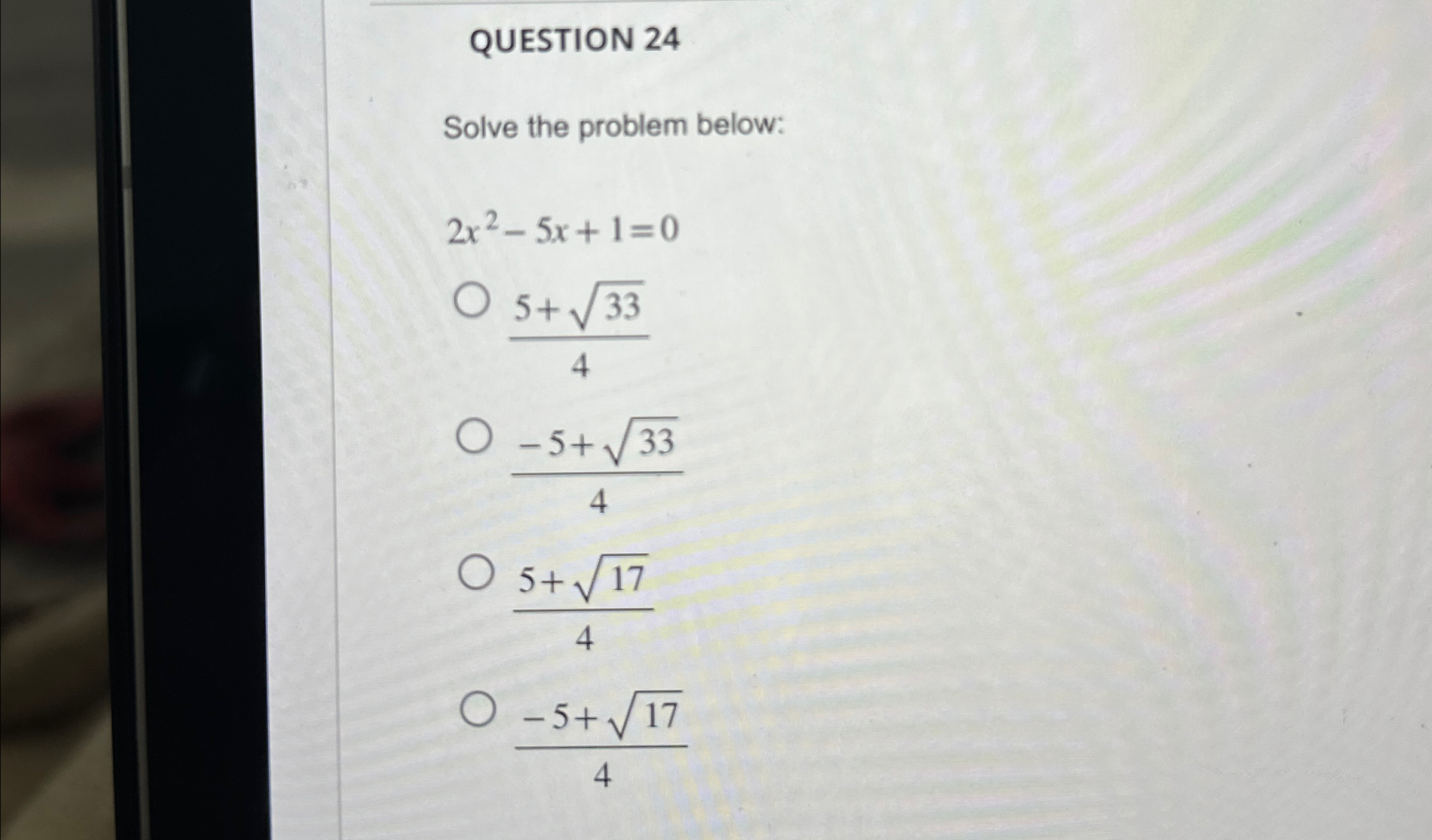 Solved QUESTION 24Solve the problem | Chegg.com