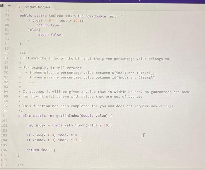 Solved Task We've provided the skeleton of a class that can | Chegg.com