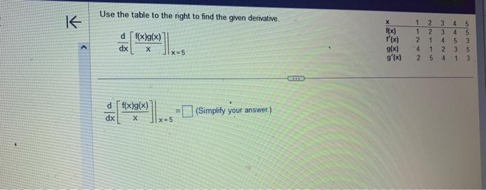 Solved Use the table to the right to find the given | Chegg.com