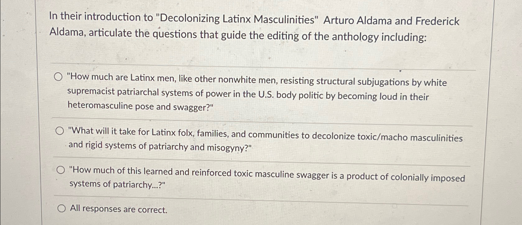 Solved In their introduction to "Decolonizing Latinx | Chegg.com