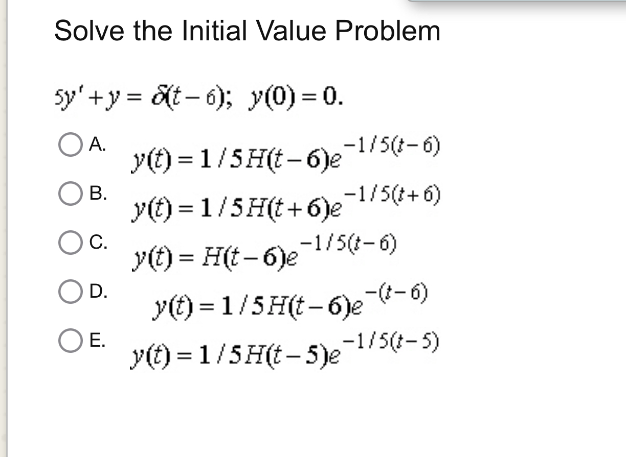 Solved Solve the Initial Value | Chegg.com