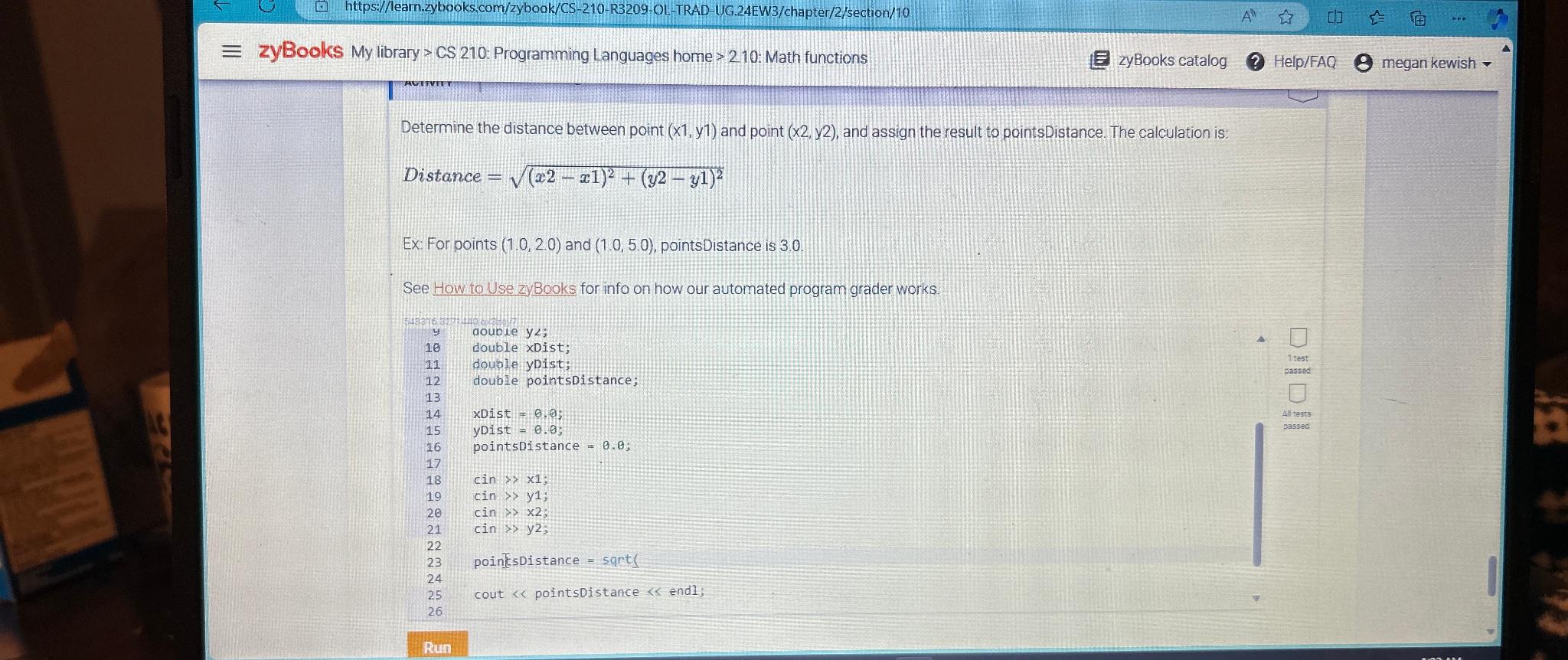 Solved zyBooks My library > ﻿CS 210: Programming Languages | Chegg.com