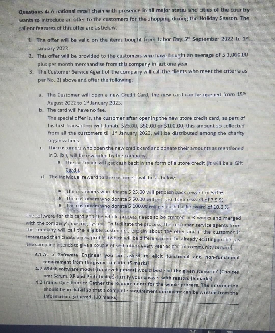 Solved uestions 4: A national retail chain with presence in | Chegg.com