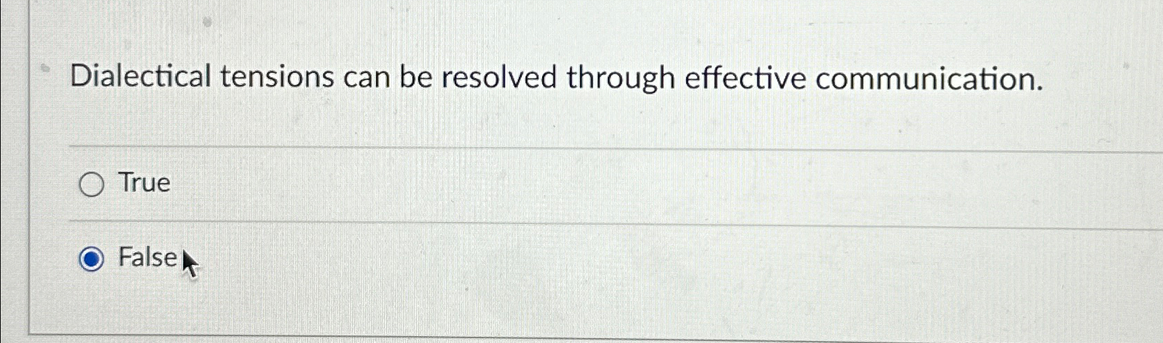 Solved Dialectical tensions can be resolved through | Chegg.com