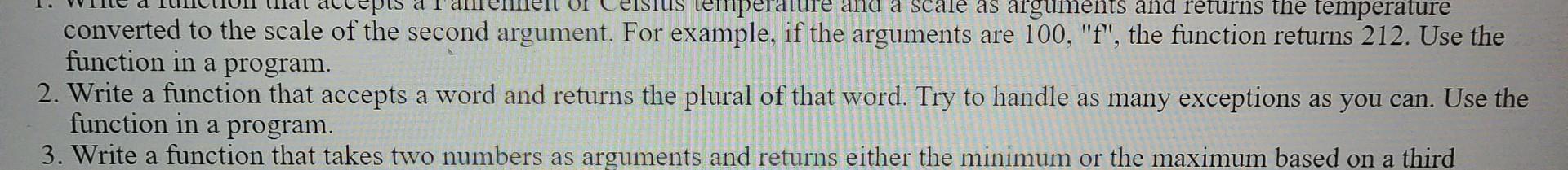 Solved converted to the scale of the second argument. For | Chegg.com