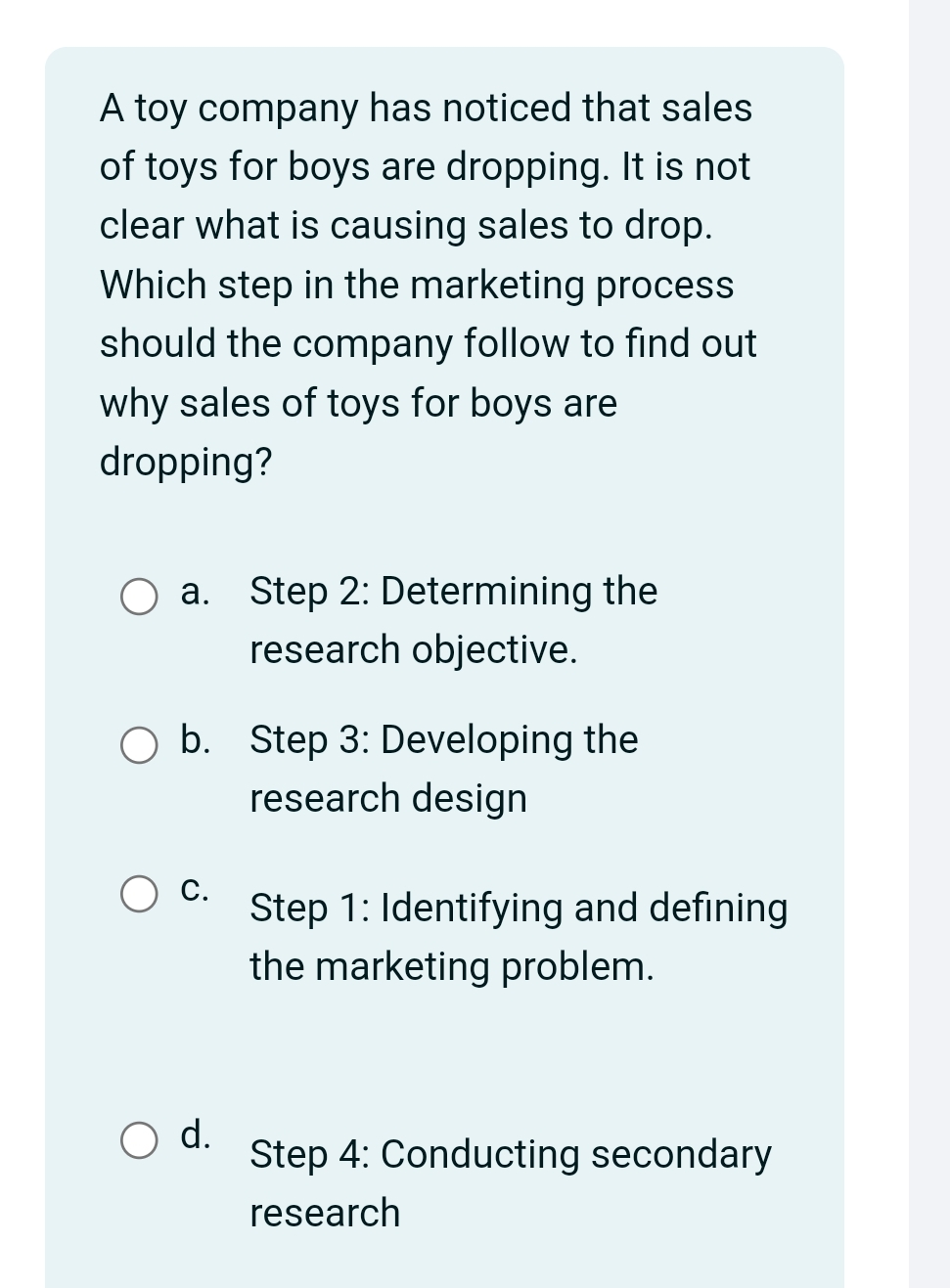 Solved A toy company has noticed that sales of toys for boys | Chegg.com