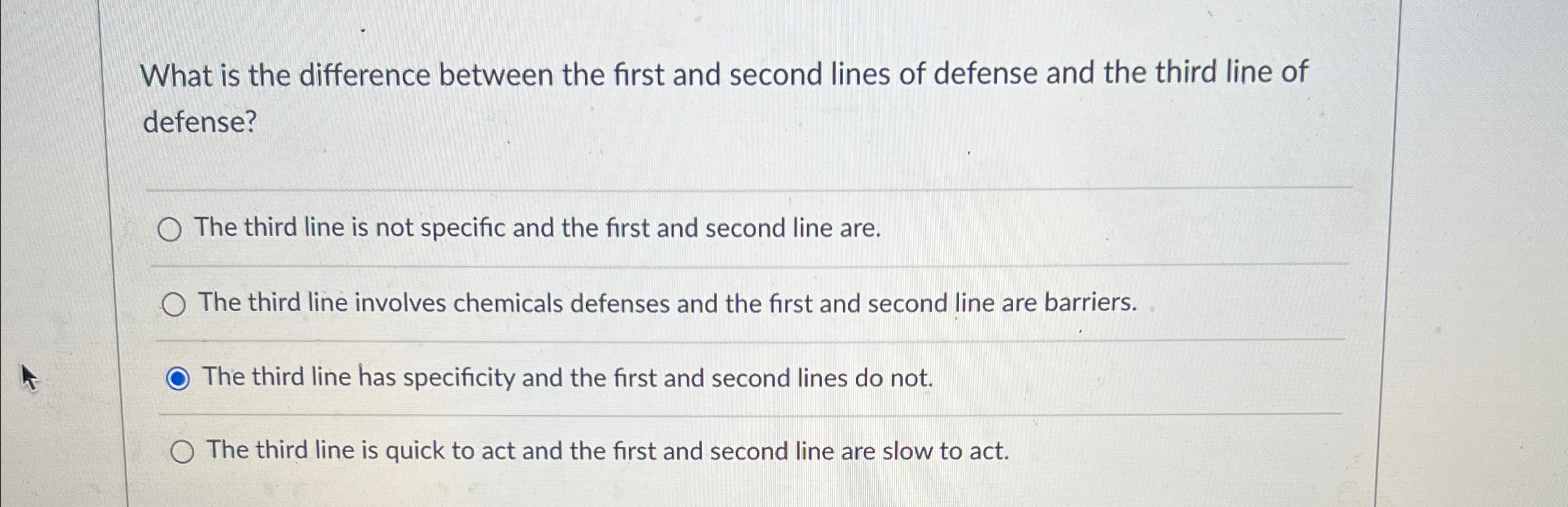 Solved What is the difference between the first and second | Chegg.com