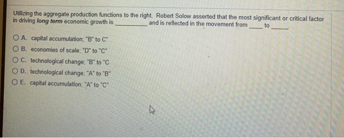 Solved Utilizing the aggregate production functions to the | Chegg.com