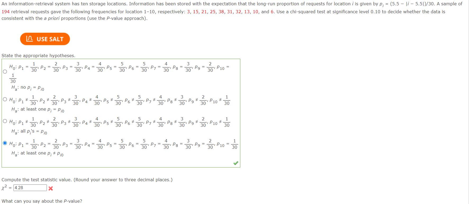 Solved consistent with the a priori proportions (use the | Chegg.com