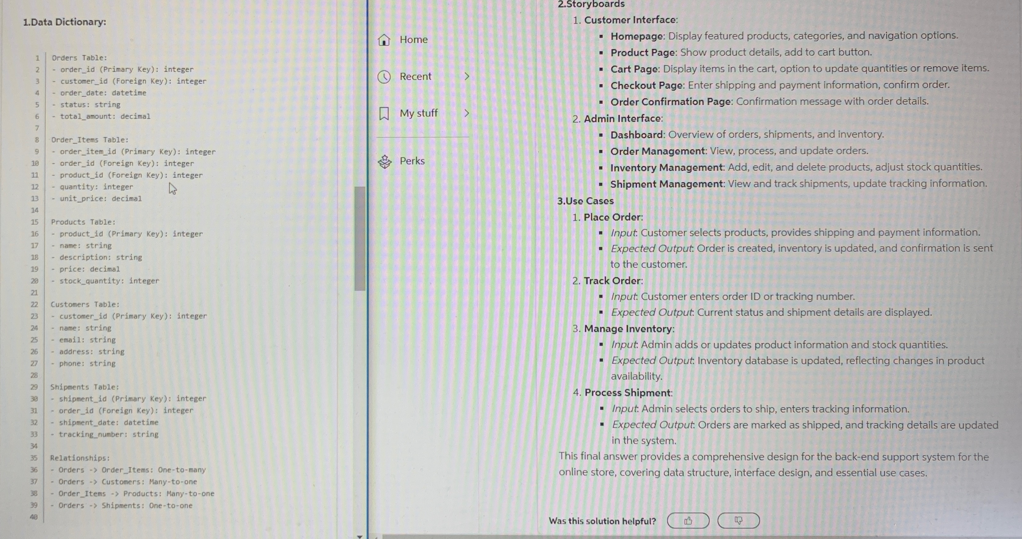 Solved Use the data dictionary, the storyboard information, | Chegg.com
