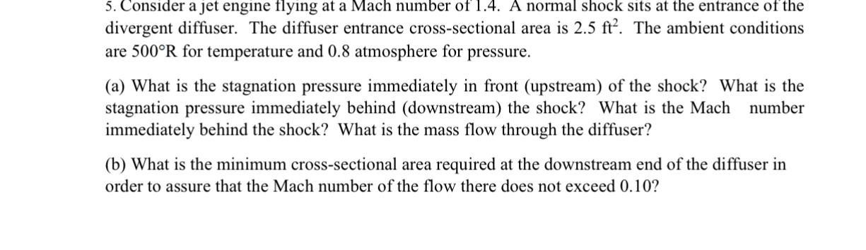 Solved Consider a jet engine flying at a Mach number of 1.4. | Chegg.com