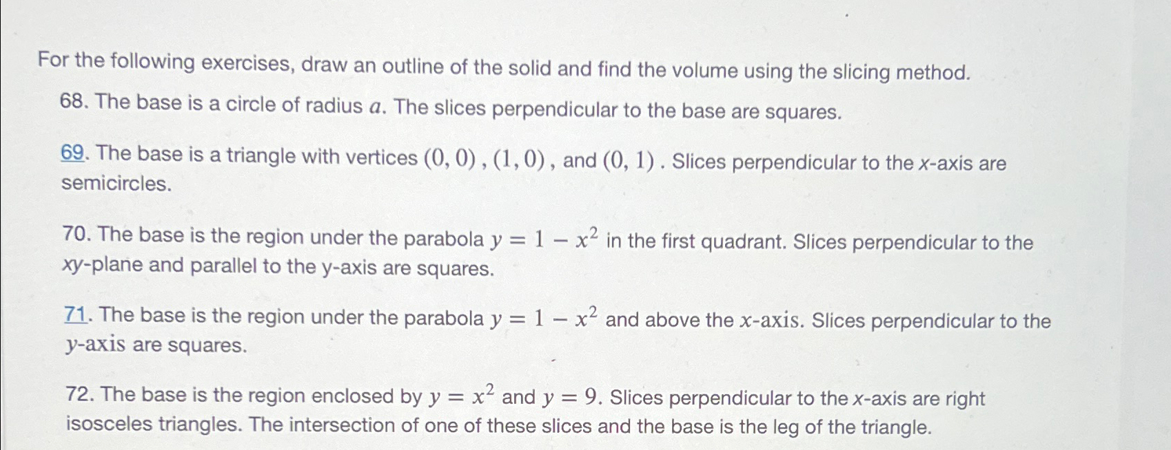Solved For the following exercises, draw an outline of the | Chegg.com