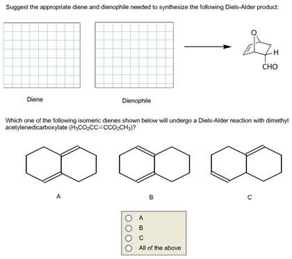 Solved Suggest the appropriate diene and dienophile needed | Chegg.com