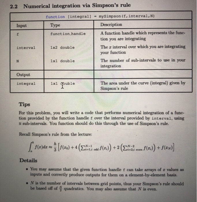 Solved 2 Numerical Integration Basics 21 Numerical 0431