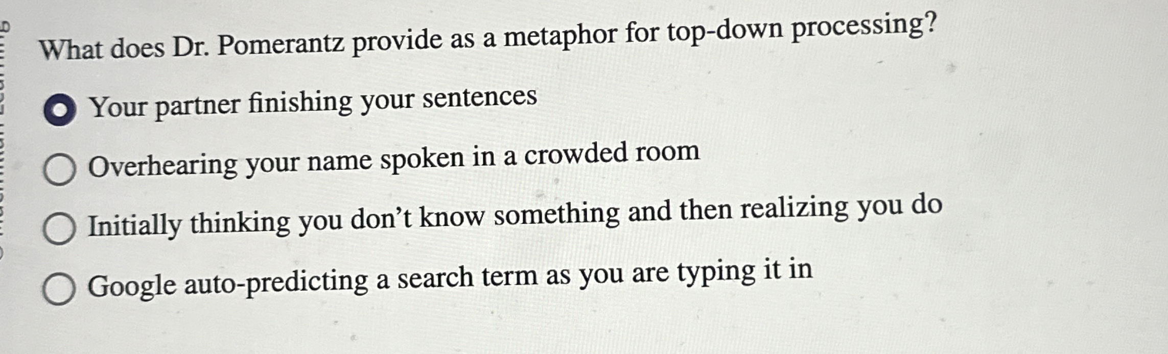 Solved What does Dr. ﻿Pomerantz provide as a metaphor for | Chegg.com