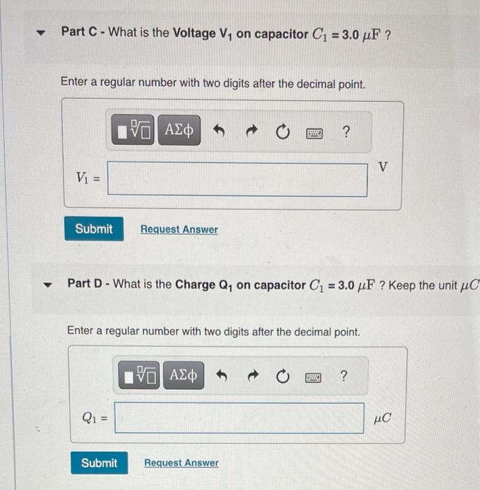 Solved Learning Goal: To calculate capacitance, voltage, and | Chegg.com