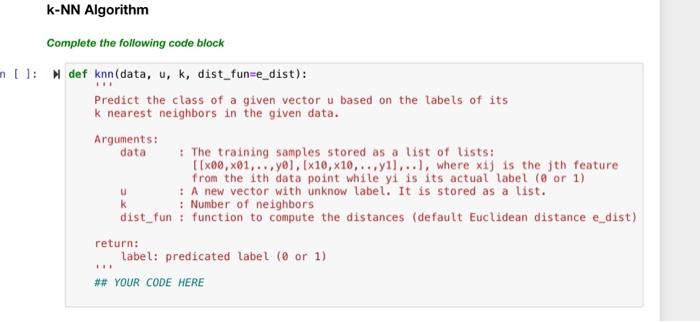 Solved # DO NOT CHNAGE THIS CELL# training and test data | Chegg.com