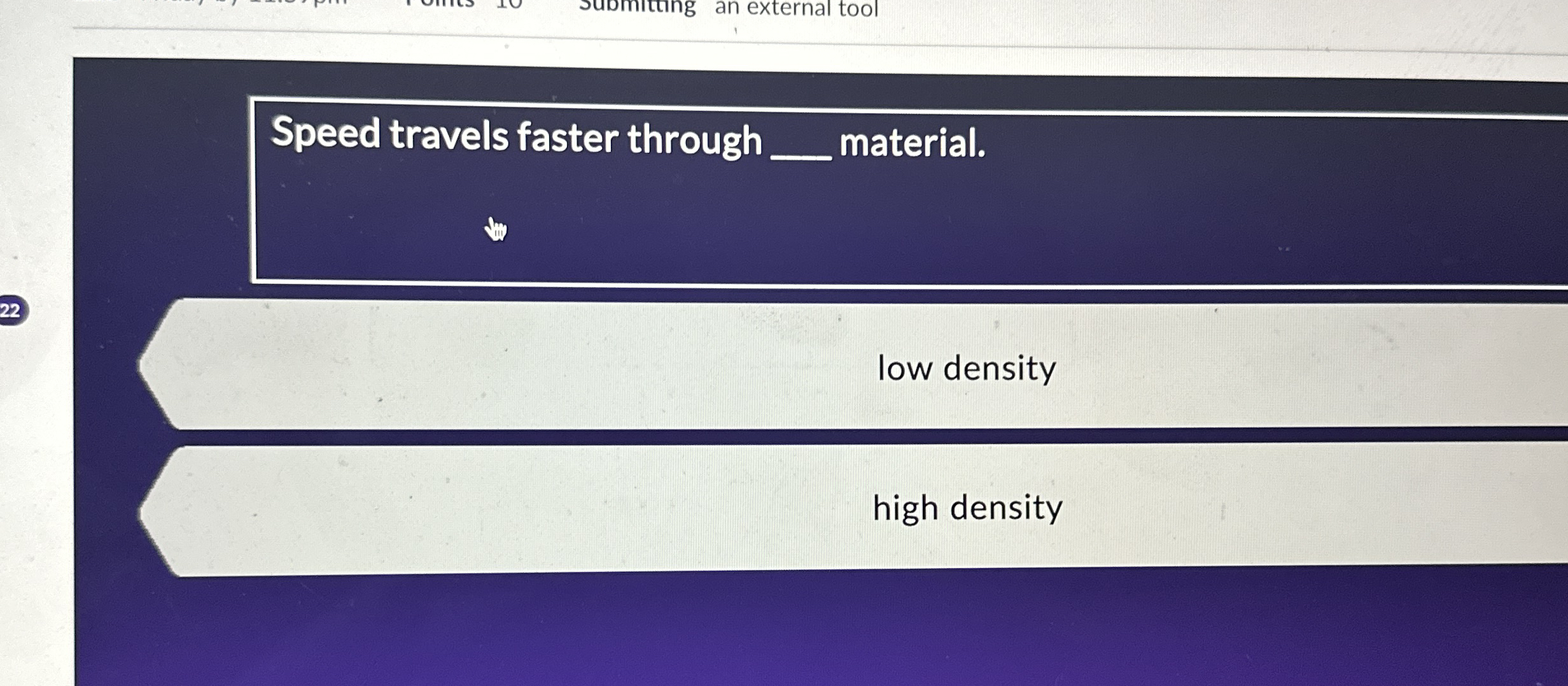 Solved Speed travels faster through q, ﻿material.low | Chegg.com