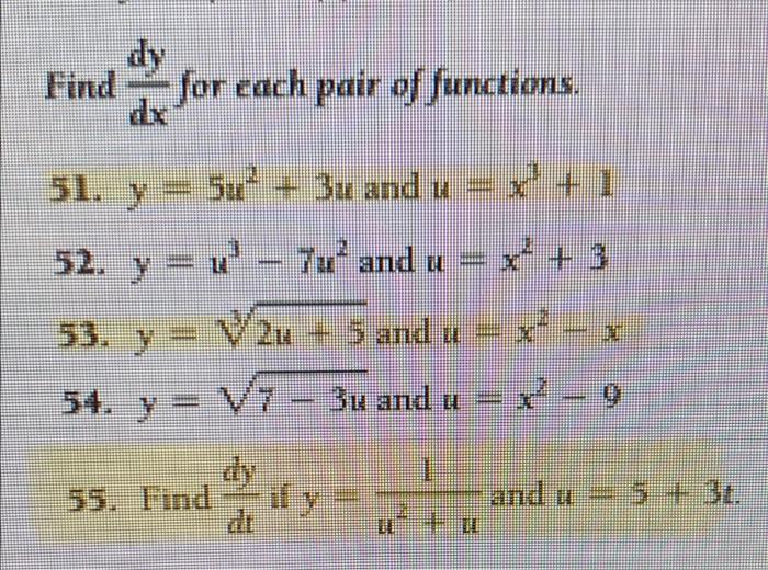 Solved EXERCISE SET 1.7 ПН. - Differentiate each function. | Chegg.com