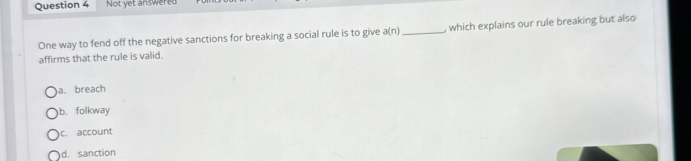 Solved Question 4Not yet answeredOne way to fend off the | Chegg.com
