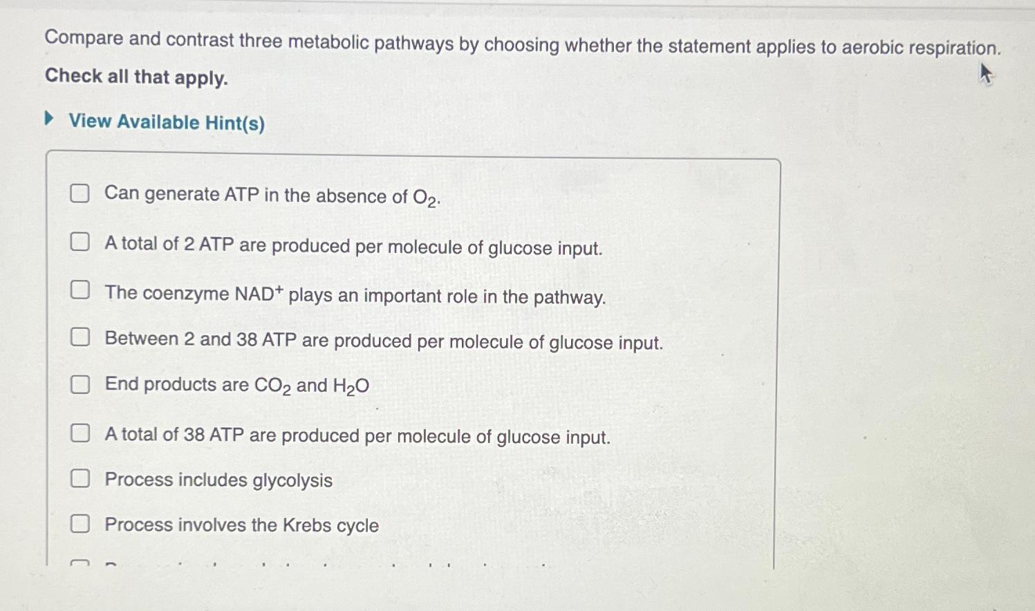Solved Compare and contrast three metabolic pathways by | Chegg.com