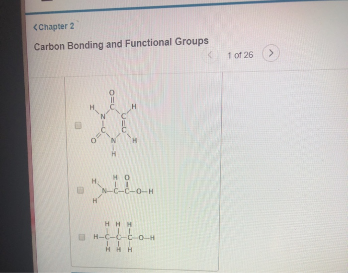 Solved Carbon Bonding and Functional Groups 1 of 26 Part A | Chegg.com