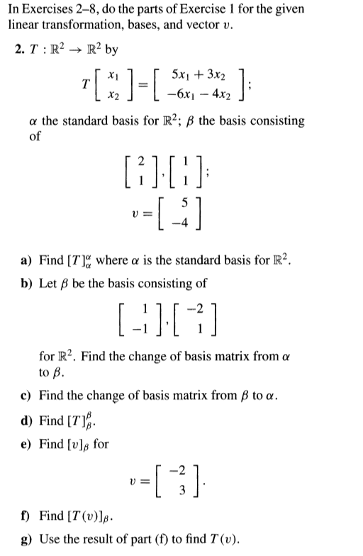 Solved In Exercises 2-8, ﻿do the parts of Exercise 1 ﻿for | Chegg.com