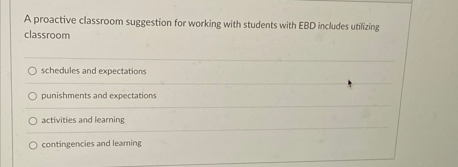 Solved A proactive classroom suggestion for working with | Chegg.com