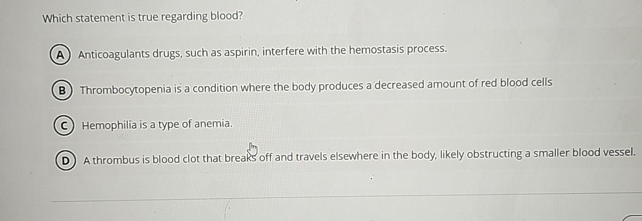 Solved Which statement is true regarding | Chegg.com