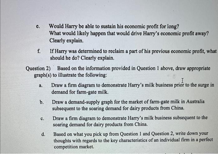 Solved Short-answer Questions Question 1) Harry owns and | Chegg.com