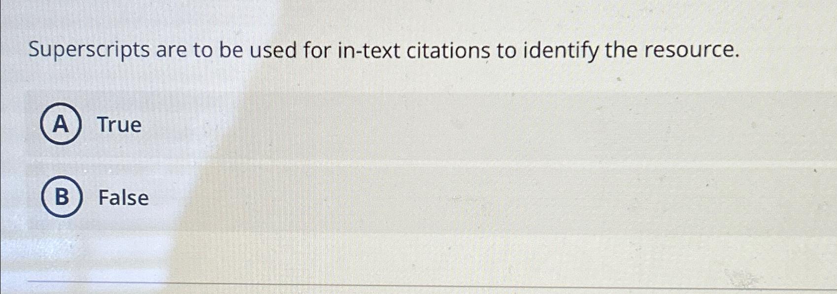 Solved Superscripts are to be used for in-text citations to | Chegg.com